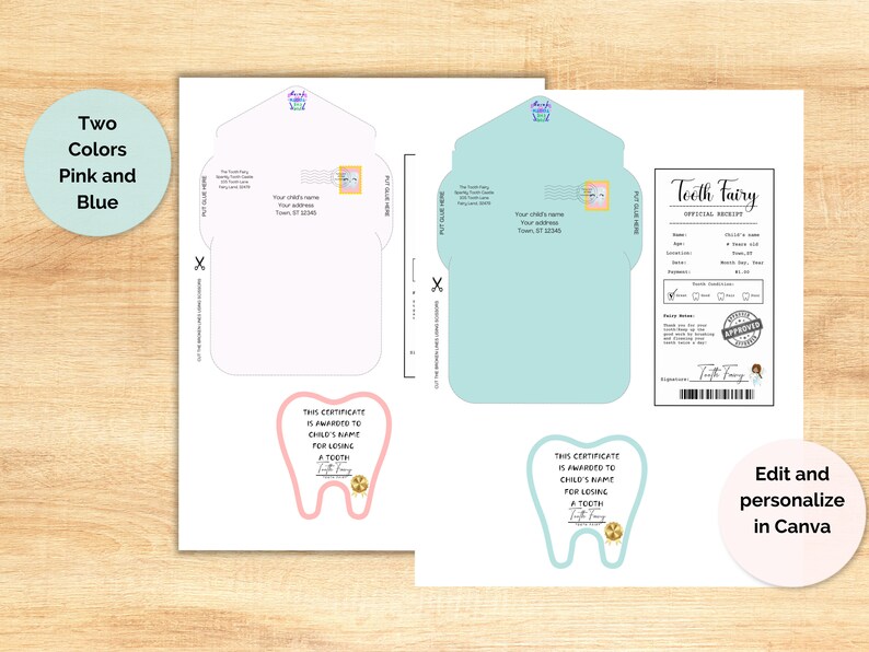 Letter From Tooth Fairy, First Tooth, Tooth Fairy Receipt ,tooth Fairy ...