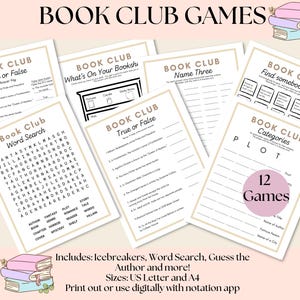 Book Club Games, Book Club Icebreakers, Host Game, Reading Group Games ...