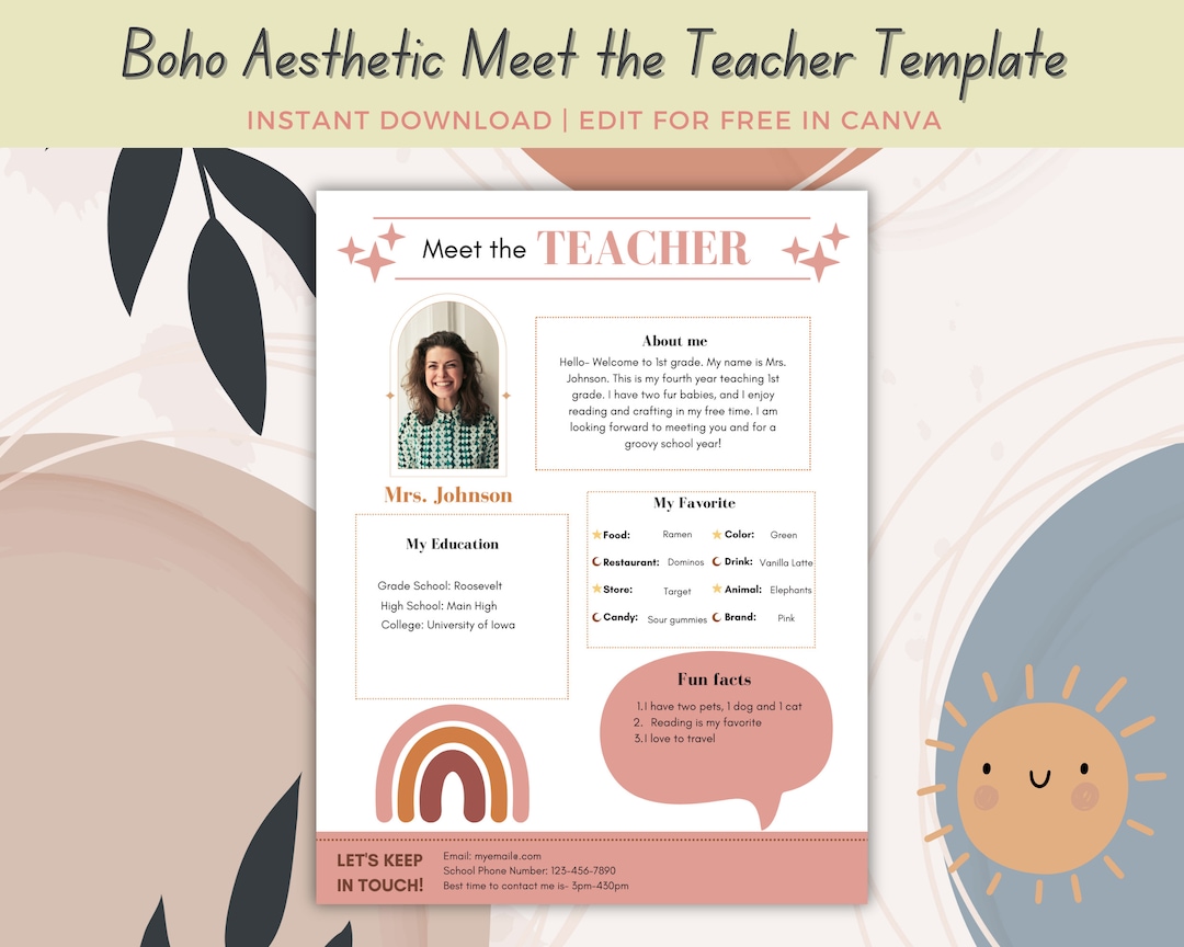 Meet the Teacher, Boho Decor, Parent Communication, Teacher Newsletter ...