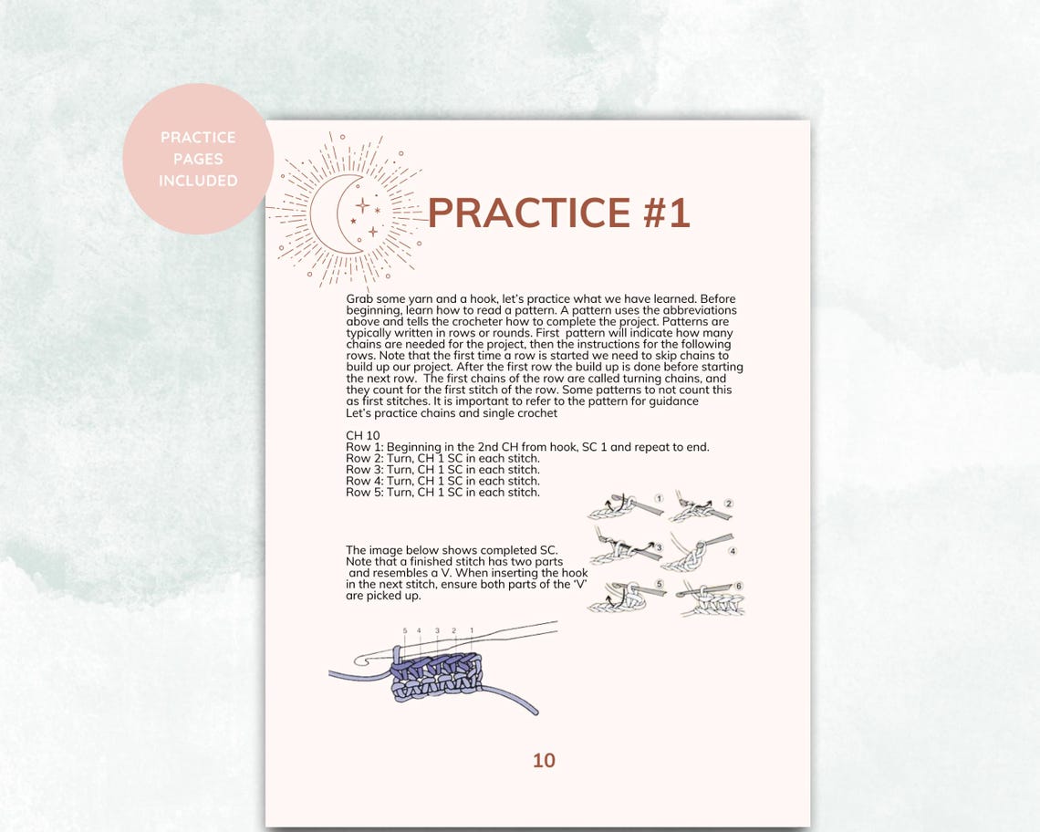 Crochet Guide for Beginners, Crochet Reference Sheets, Crochet Cheat ...