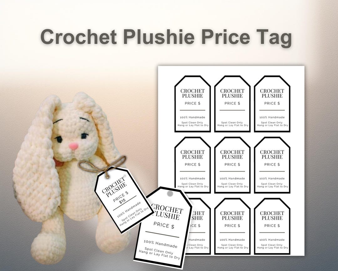 Amigurumi Crochet Product Price Tags PDF Printable Tags Printable ...