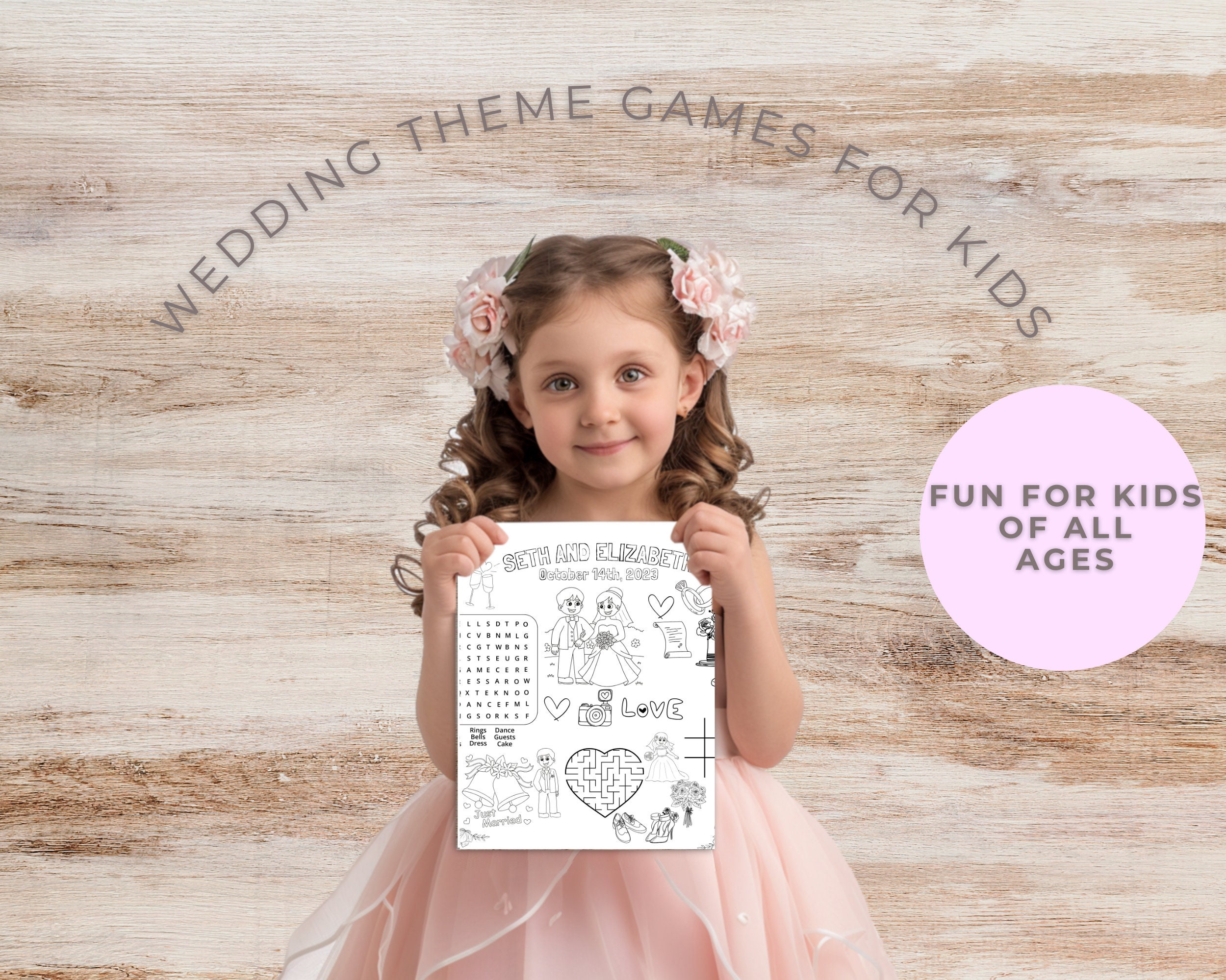 Wedding Favor, Wedding Activity Mat, Personalized Wedding, Wedding ...