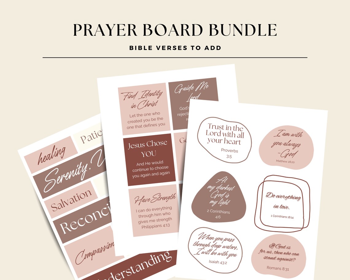Prayer Board, Prayer Board Printable, Bible Verses, Prayer Headers ...
