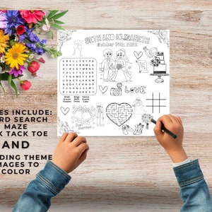 Wedding Favor, Wedding Activity Mat, Personalized Wedding, Wedding ...