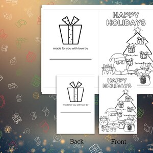 Christmas Coloring Card, Kids Christmas, Snowglobes, Santa, Penguin ...