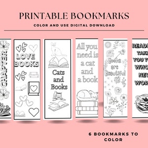 Printable Bookmark, Coloring Bookmark, Book Tracker, SMUT, Booklover ...