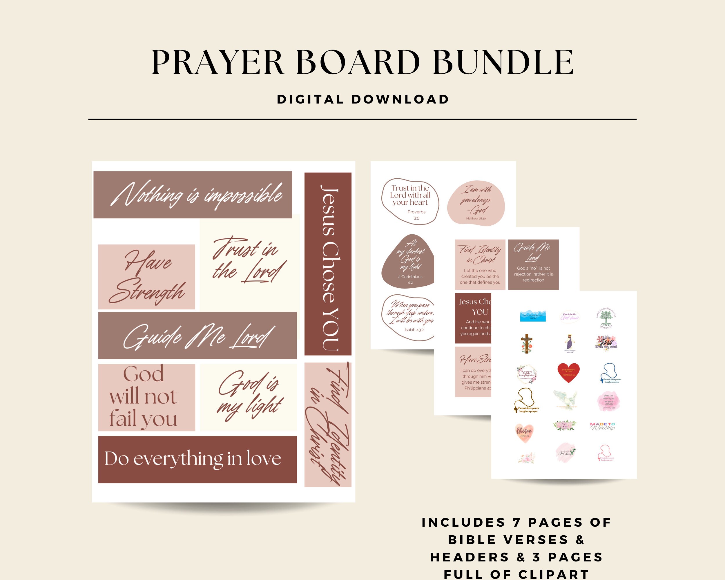 Prayer Board, Prayer Board Printable, Bible Verses, Prayer Headers ...