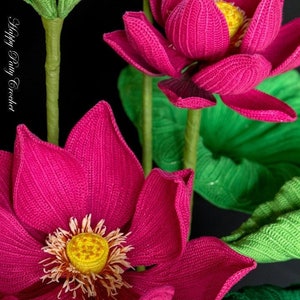 Crochet Lotus Pattern - Crochet Sacred Lotus Pattern for Home Decor ...