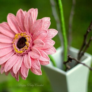 Crochet Flower Pattern - Crochet Gerbera Pattern - Crochet Pattern for ...