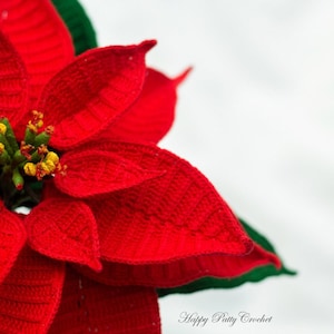 Crochet Christmas Flower Pattern - Crochet Poinsettia Pattern - Crochet ...