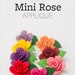 Crochet Mini Rose Pattern - Crochet Flower Applique Pattern - Easy ...