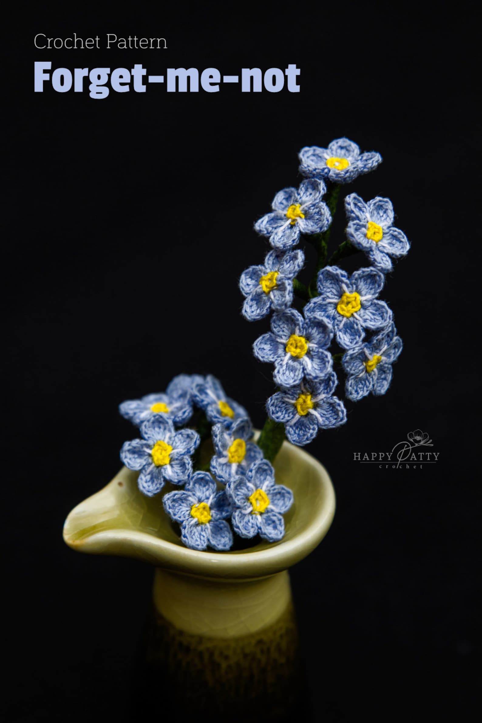 Crochet Forget-me-not Pattern Crochet Pattern for a Forget-me-not ...