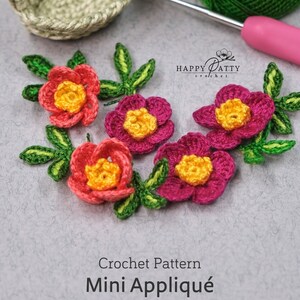 Crochet Mini Flower Appliques Bundle – Part 2 Collection (PDF Pattern ...