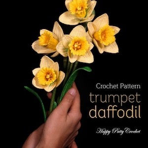 Crochet Pattern for a Trumpet Daffodil Flower - Flower Pattern for a ...