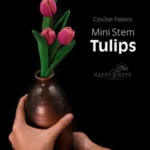 Mini Tulip Crochet Pattern – Miniature Flower Pattern – DIY Crochet ...