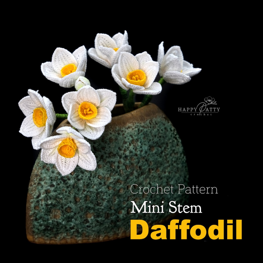 Crochet Mini Stem Daffodil Pattern - Crochet Pattern for Small Daffodil Flower) - Etsy