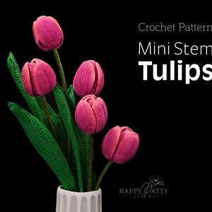 Mini Tulip Crochet Pattern – Miniature Flower Pattern – DIY Crochet ...