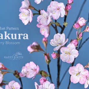 Sakura Crochet Pattern - Cherry Blossom Flower Crochet Pattern ...