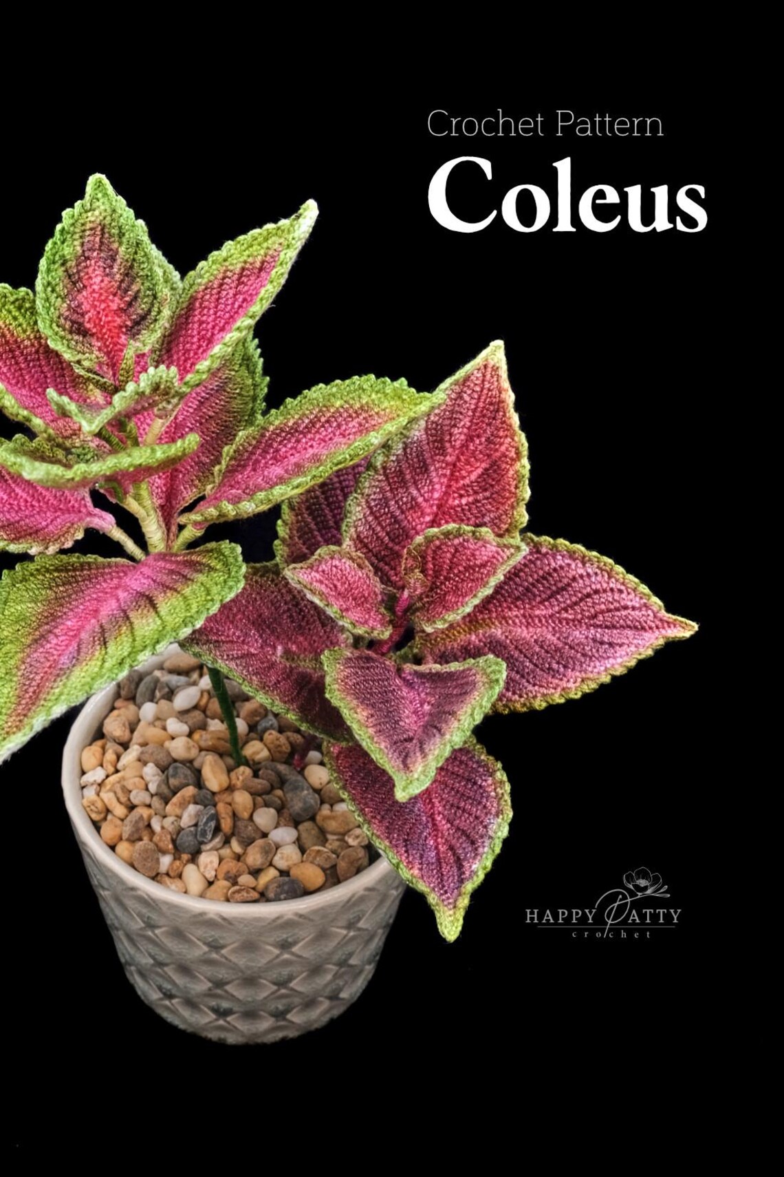 Crochet Coleus Plant Pattern – Colorful Botanical Centerpiece (PDF ...