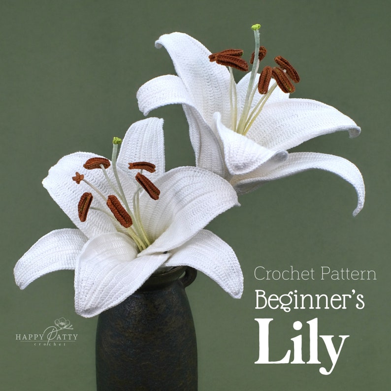 Crochet Lily Pattern – Elegant Stem Flower Tutorial (PDF Pattern) - Etsy