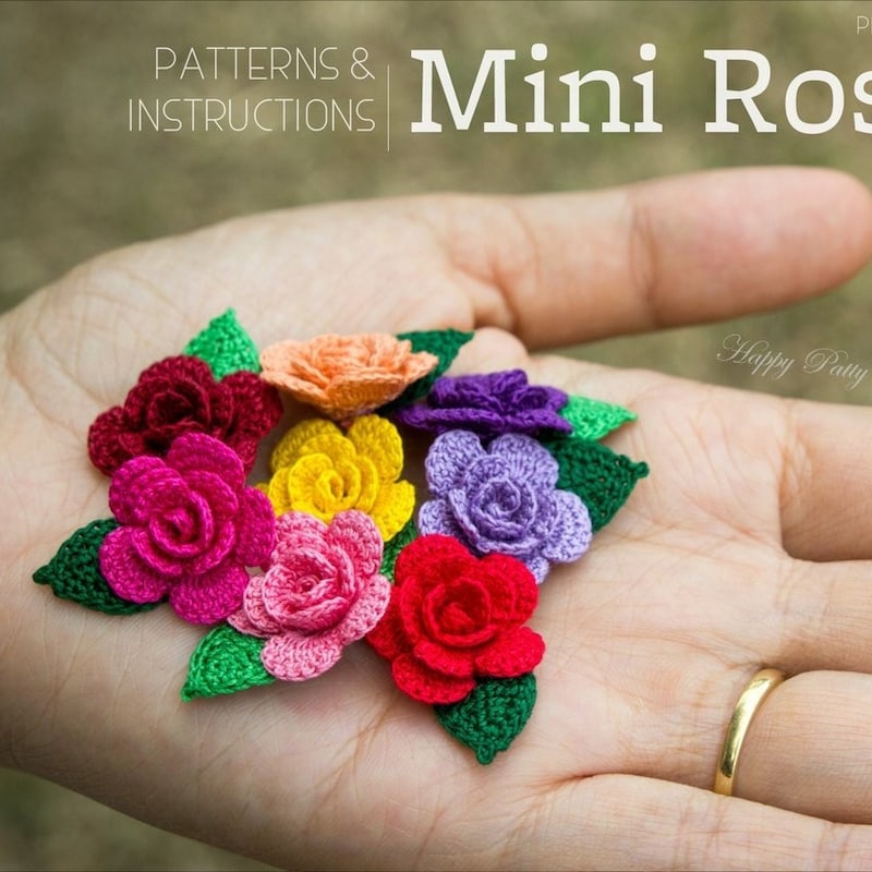 Small Roses Applique - Etsy UK