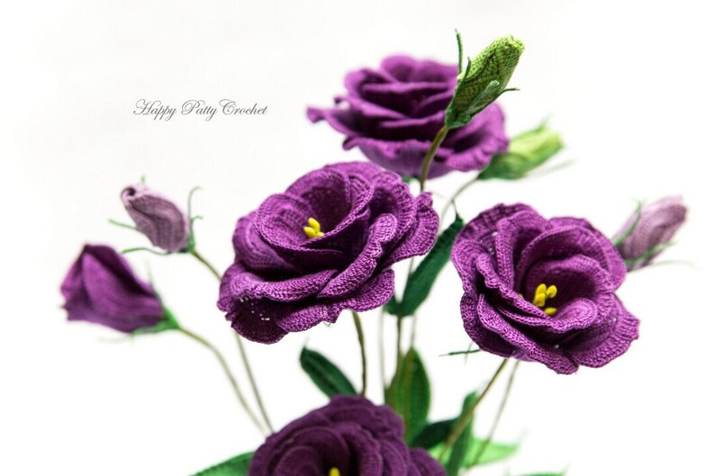 Crochet Texas Bluebells Pattern - Crochet Flower Pattern - Lisianthus ...