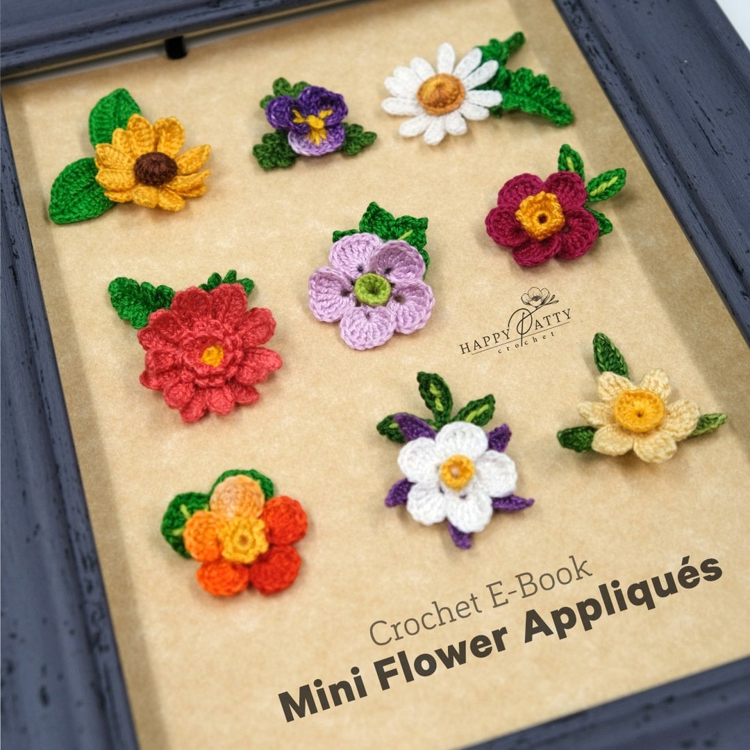 Mini Crochet Flower Appliques, Part 2 - Etsy