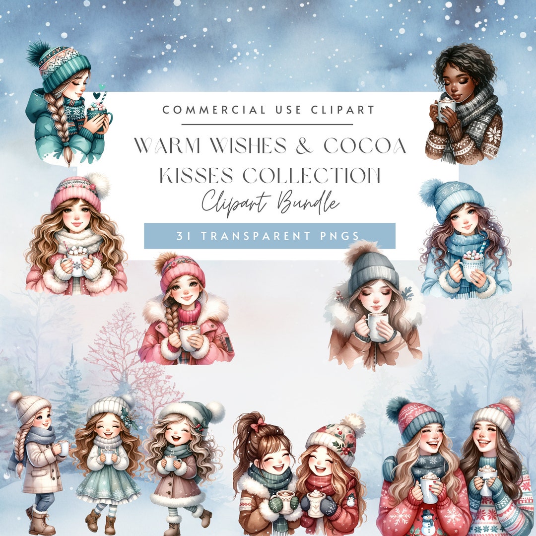 Christmas Watercolor Clipart, Clipart for Commercial Use, Transparent ...