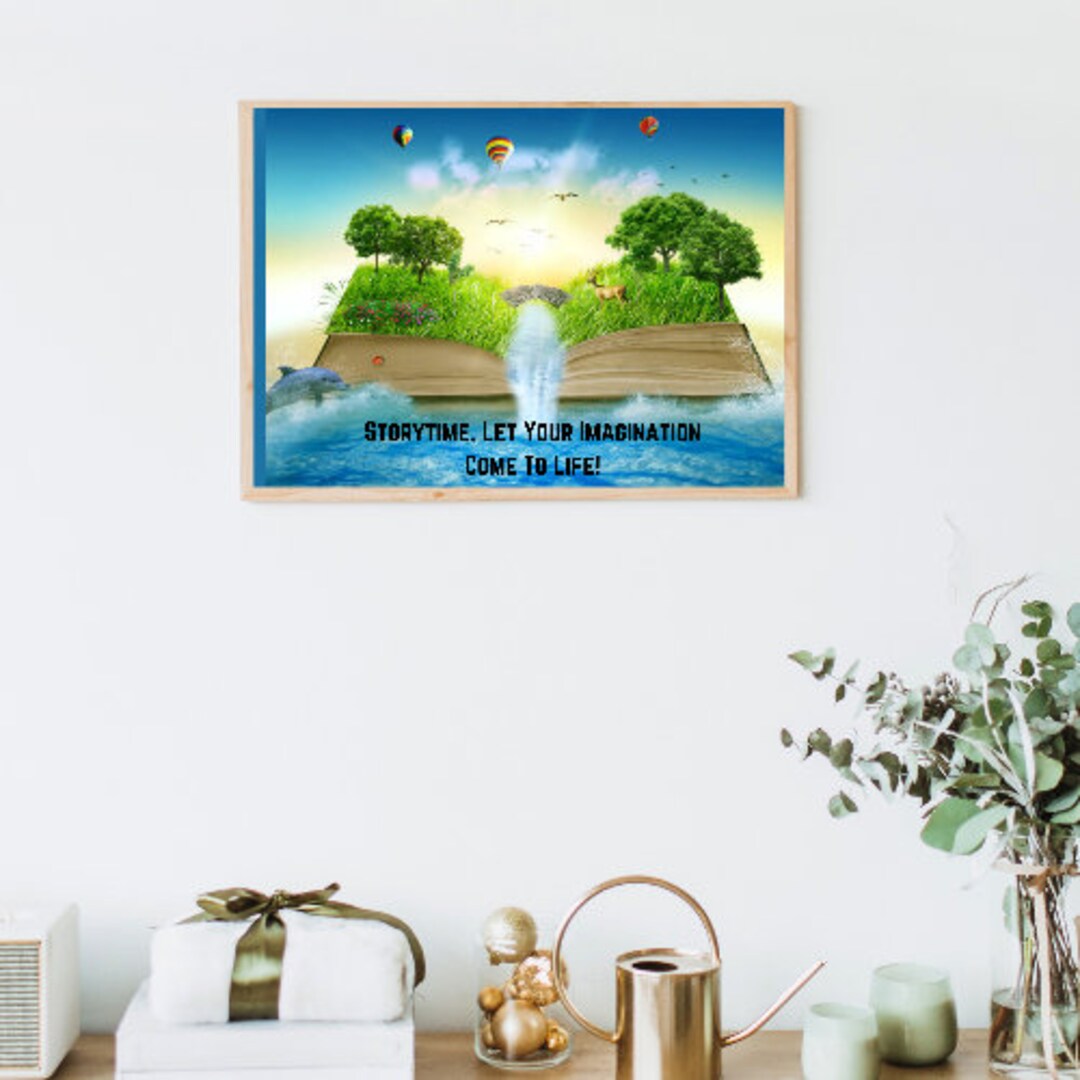 Storytime Digital Wall Art, Set of 3, Wall Hanging, Sayings, Quote. - Etsy