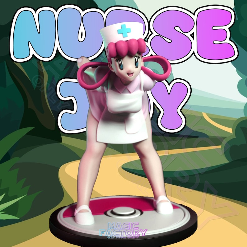 Nurse Joy Figure STL Model NSFW for 3D Printing supported-unsupported ...