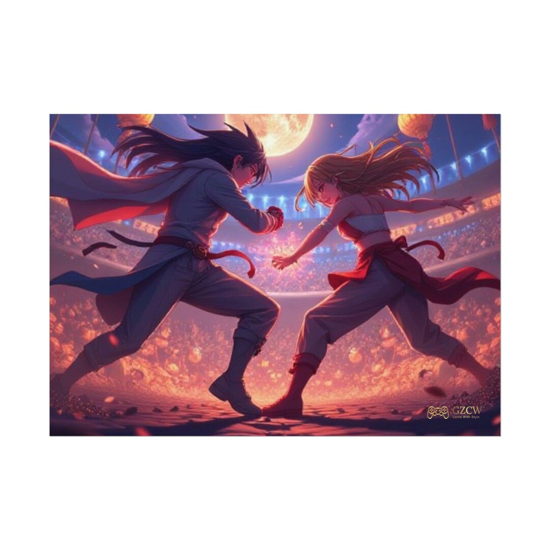 Anime Fighting Poster - Etsy
