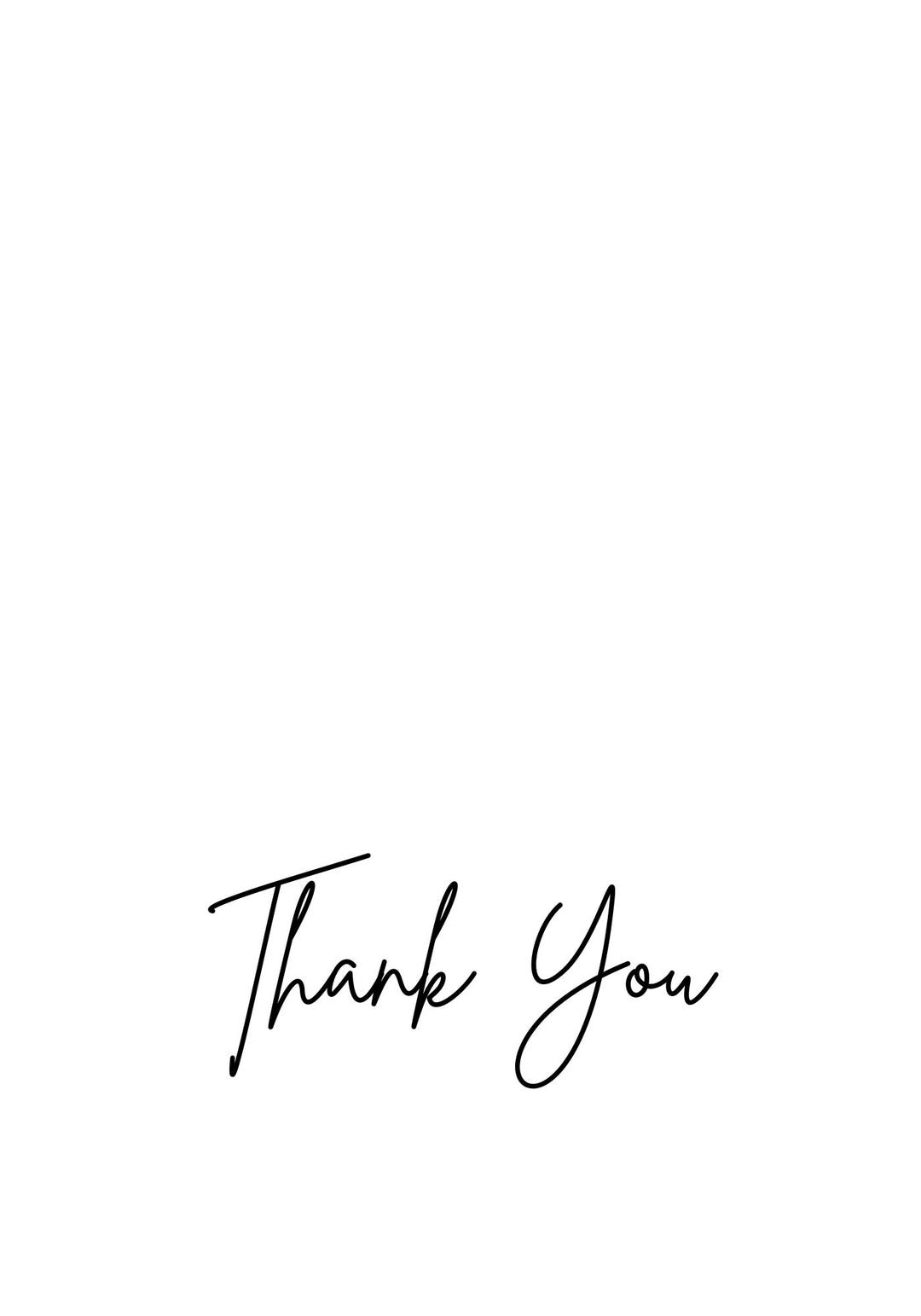 Simple Thank You Card, Foldable Thank You Card, Landscape - Etsy