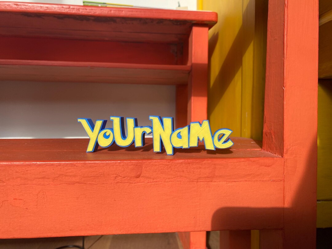 Custom Pokemon Nameplate Personalised - Streamer Present, Gift for Kids ...