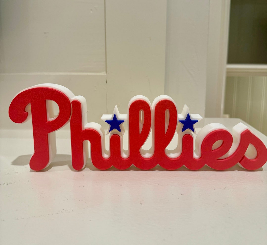 Phillies 3D Shelf Art - Unique Artwork - Etsy