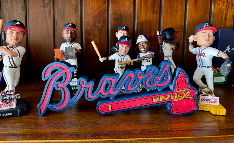Atltanta Braves With Tomahawk Shelf Art - Etsy