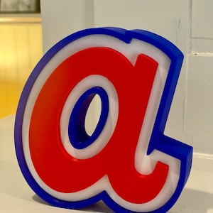Atlanta Braves Lowercase A Shelf Art - Etsy