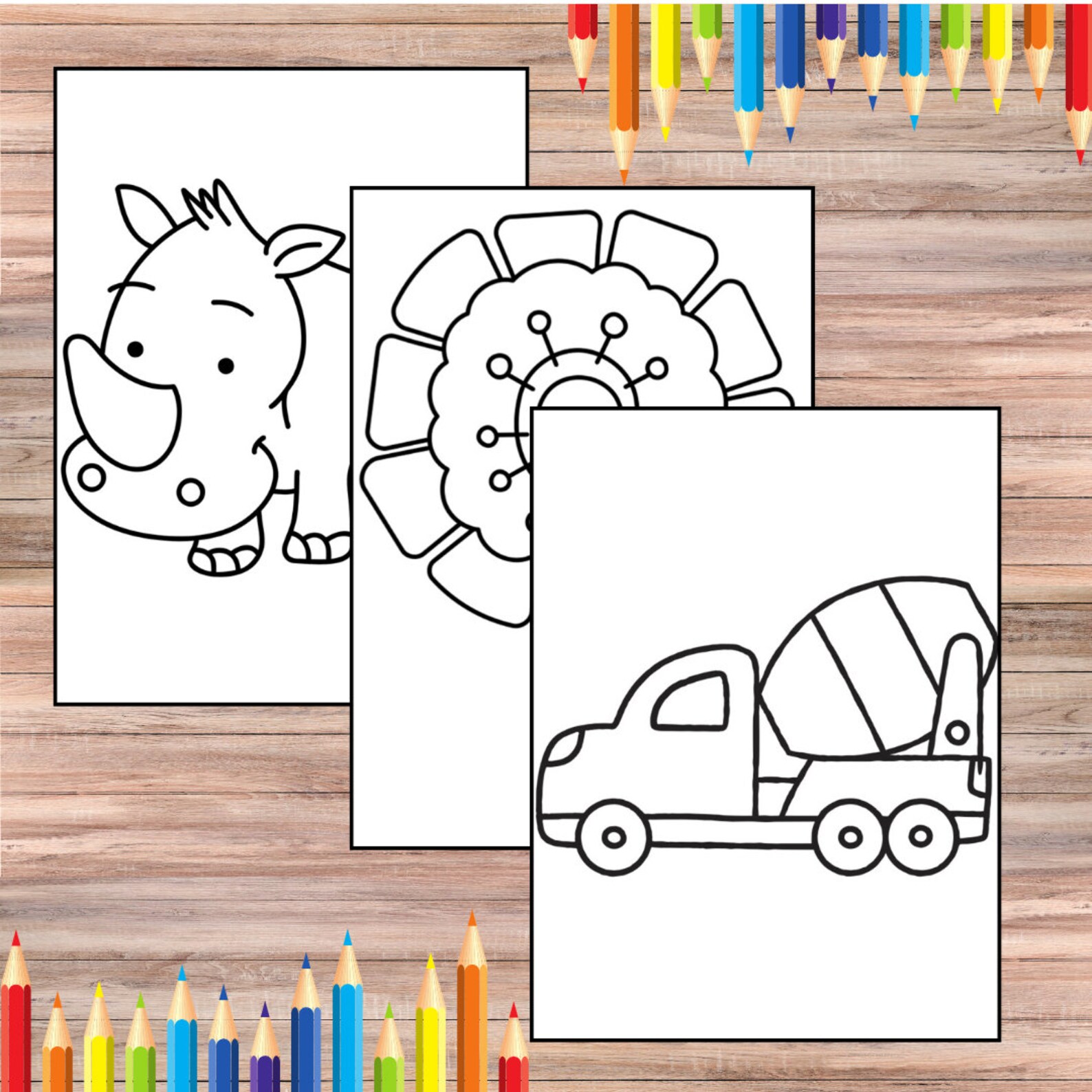 Printable Fun Coloring Pages for Kids and Toddlers Digital Printable ...