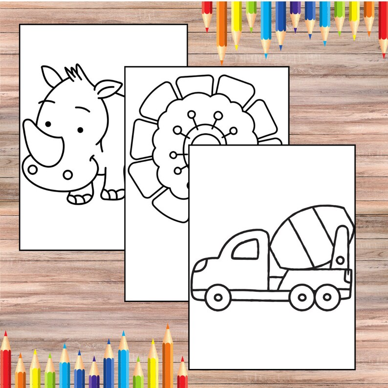 Printable Fun Coloring Pages for Kids and Toddlers Digital Printable ...