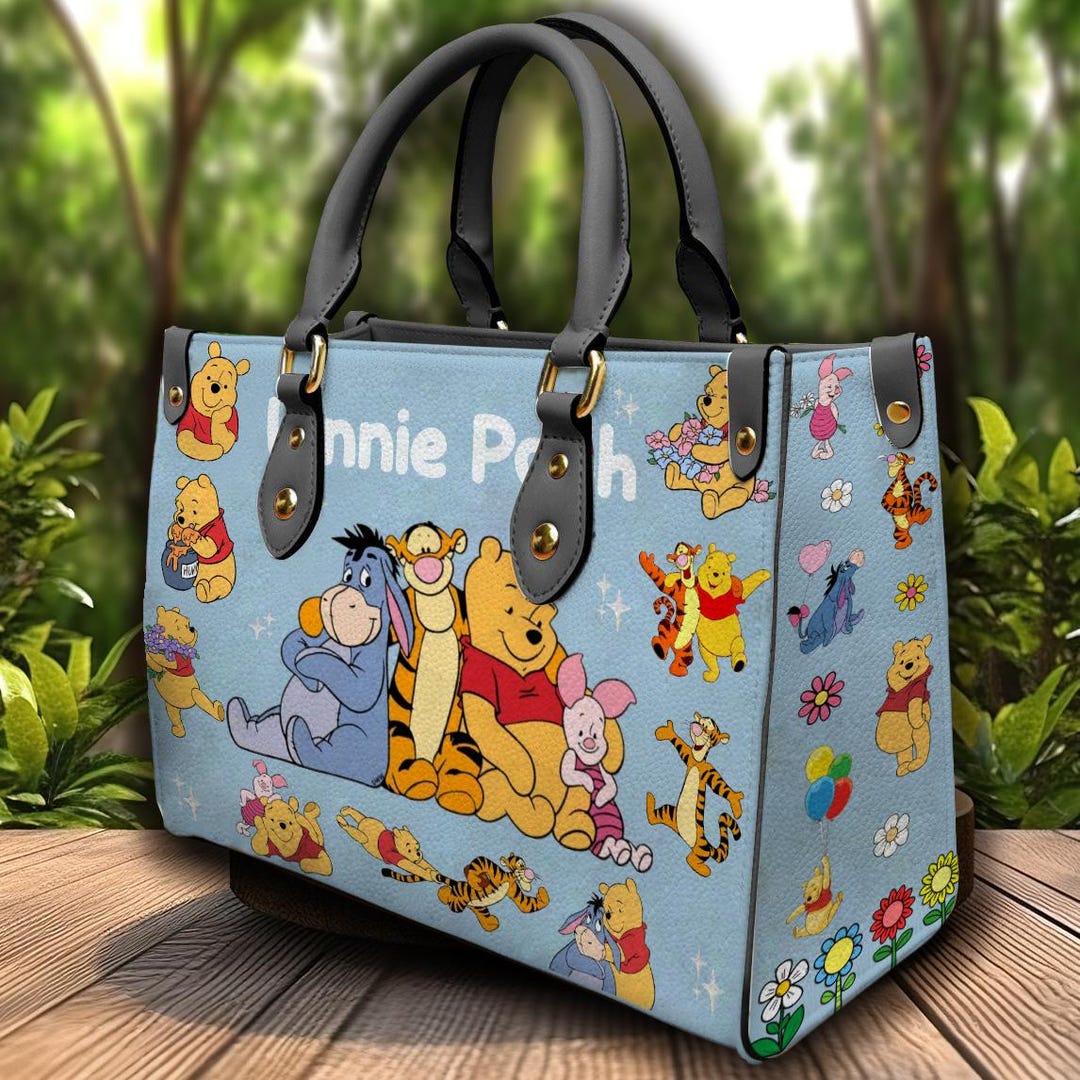 Winnie the Pooh Leather Handbag, Winnie the Pooh Bag, Women Purse ...