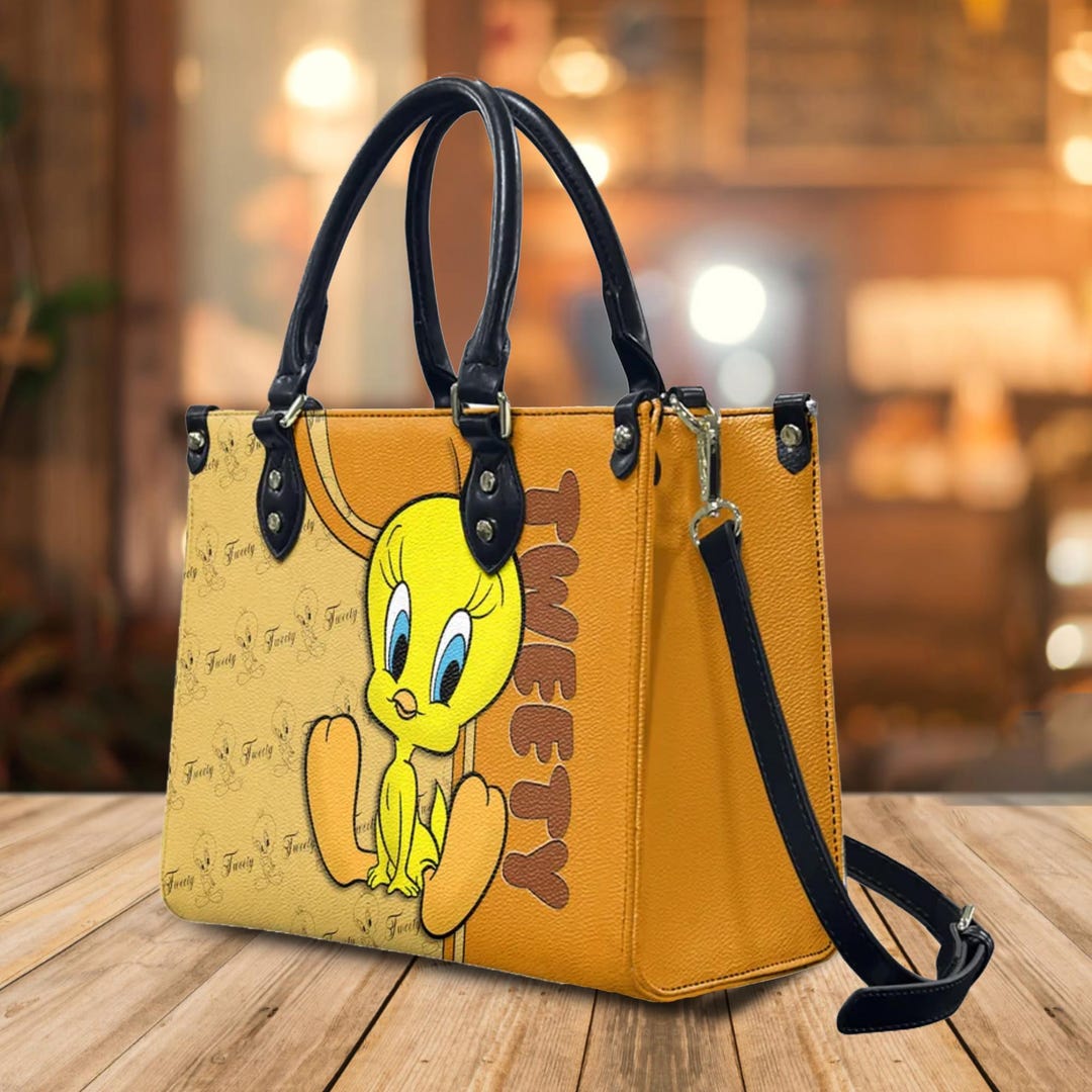 Tweety Bird Leather Handbag, Tweety Bird Bag, Women Purse Wallet ...