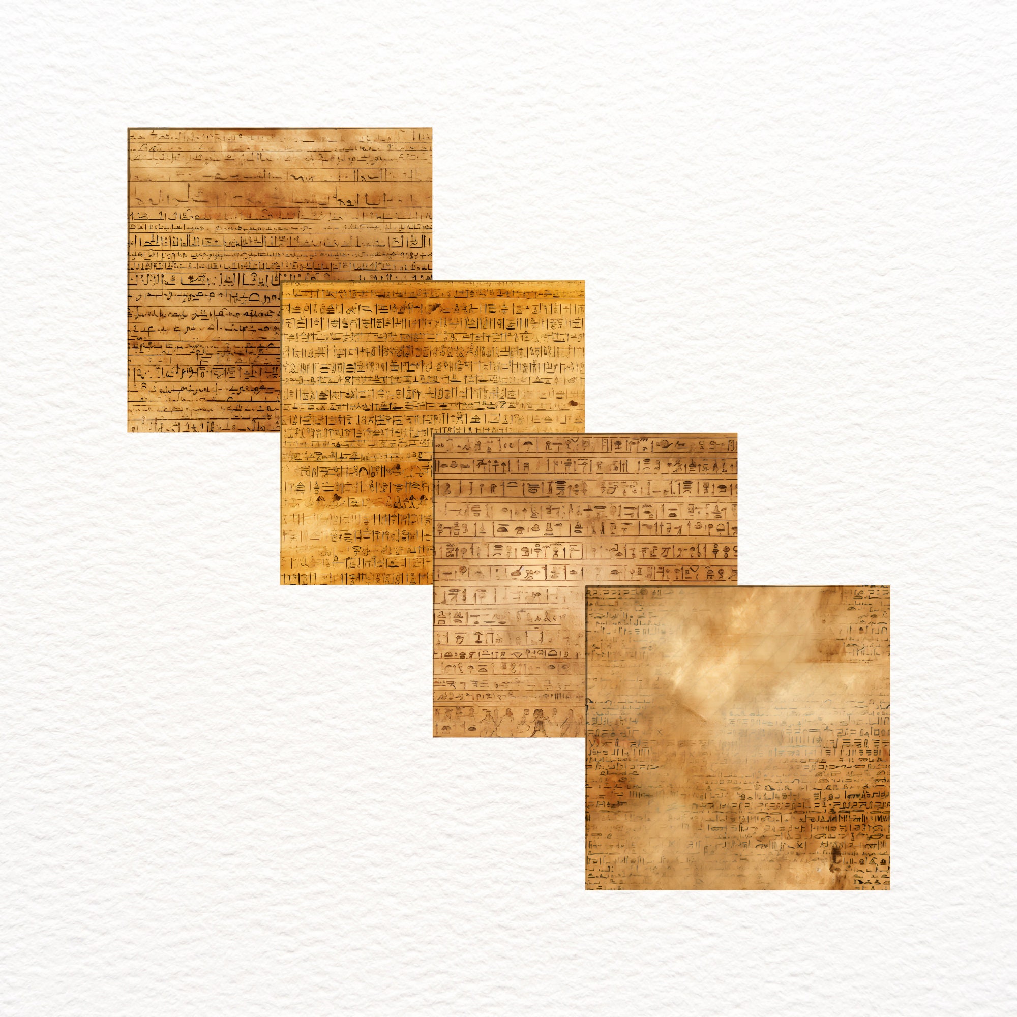 Ancient Egyptian Papyrus Digital Paper Set - Seamless Pattern for ...