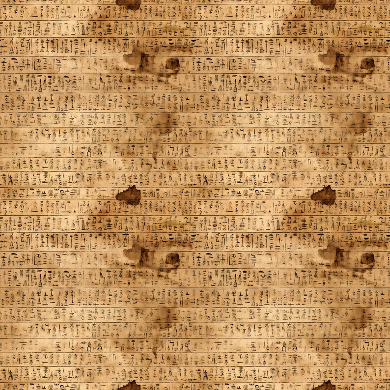 Ancient Egyptian Papyrus Digital Paper Set - Seamless Pattern for ...