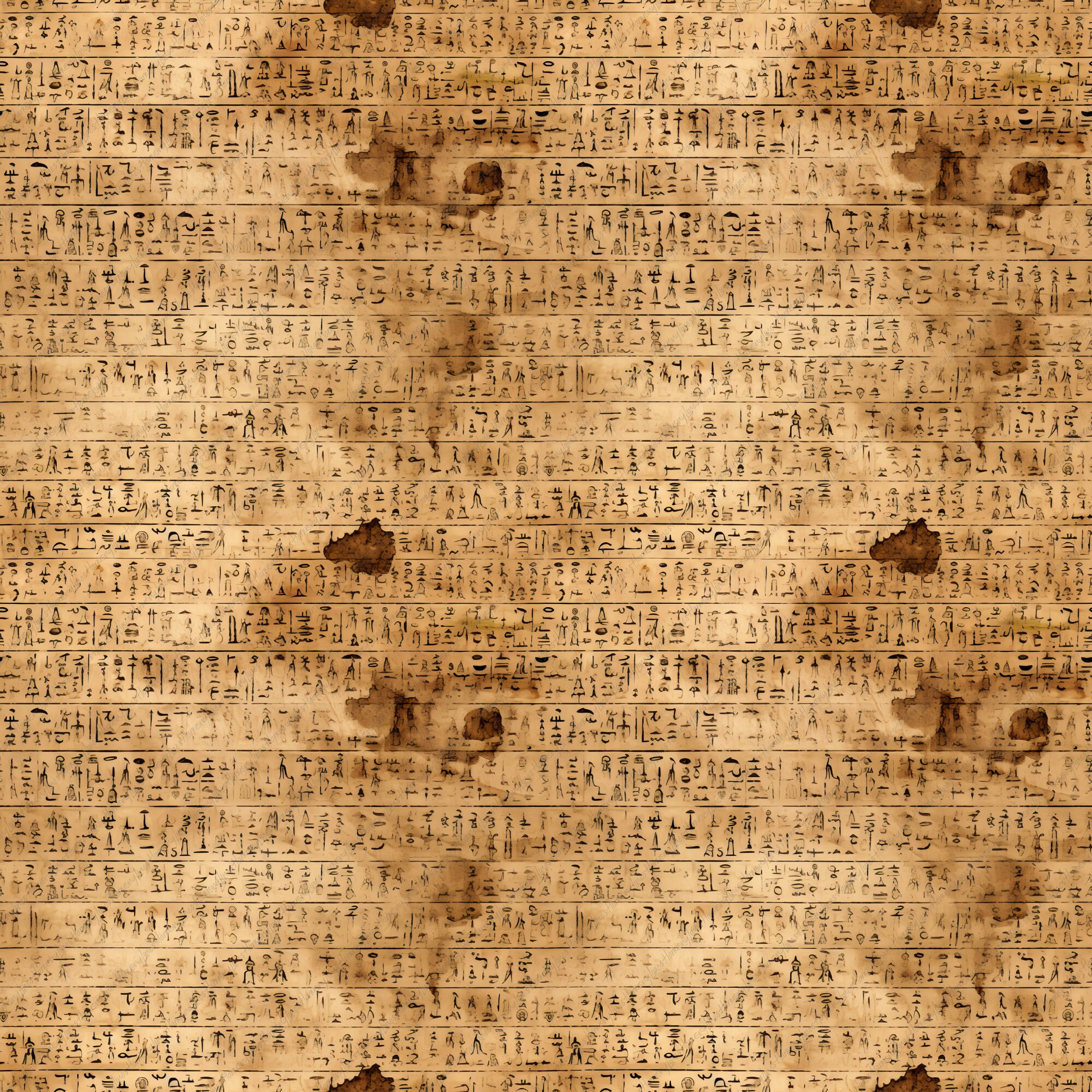 Ancient Egyptian Papyrus Digital Paper Set - Seamless Pattern for ...