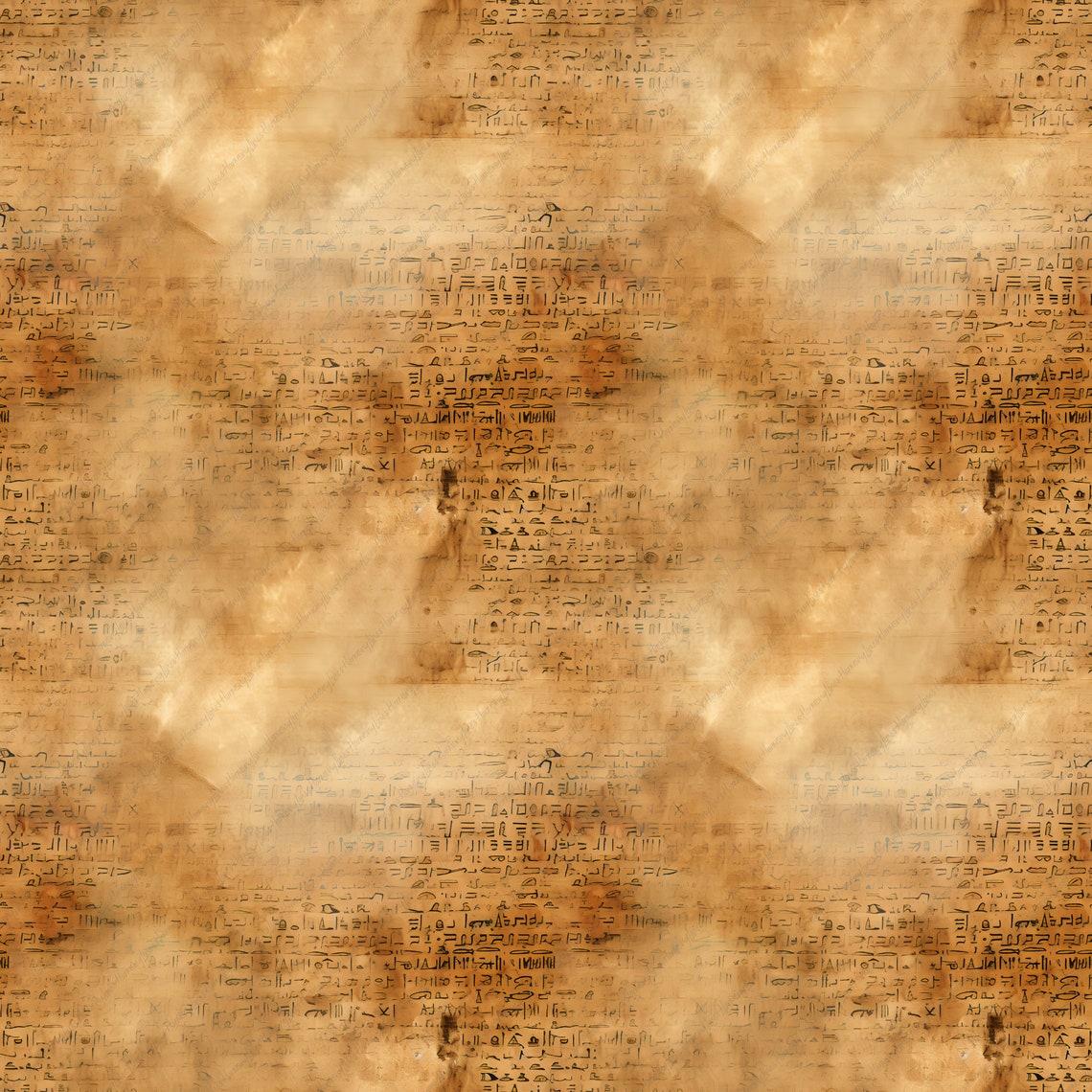 Ancient Egyptian Papyrus Digital Paper Set - Seamless Pattern for ...