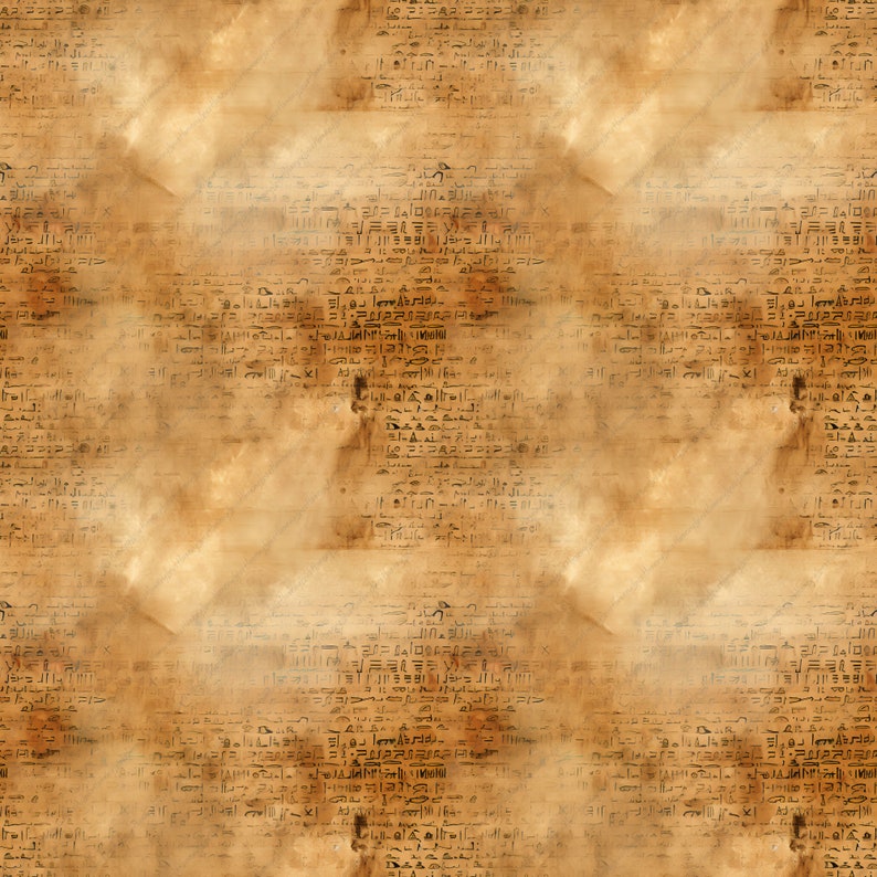 Ancient Egyptian Papyrus Digital Paper Set - Seamless Pattern for ...