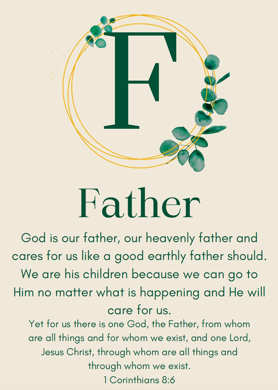 Names of God - Table Discipleship Cards - Etsy