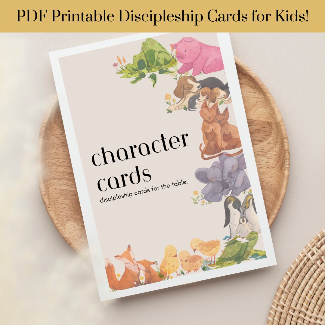 Character Cards - Table Discipleship Cards - Etsy
