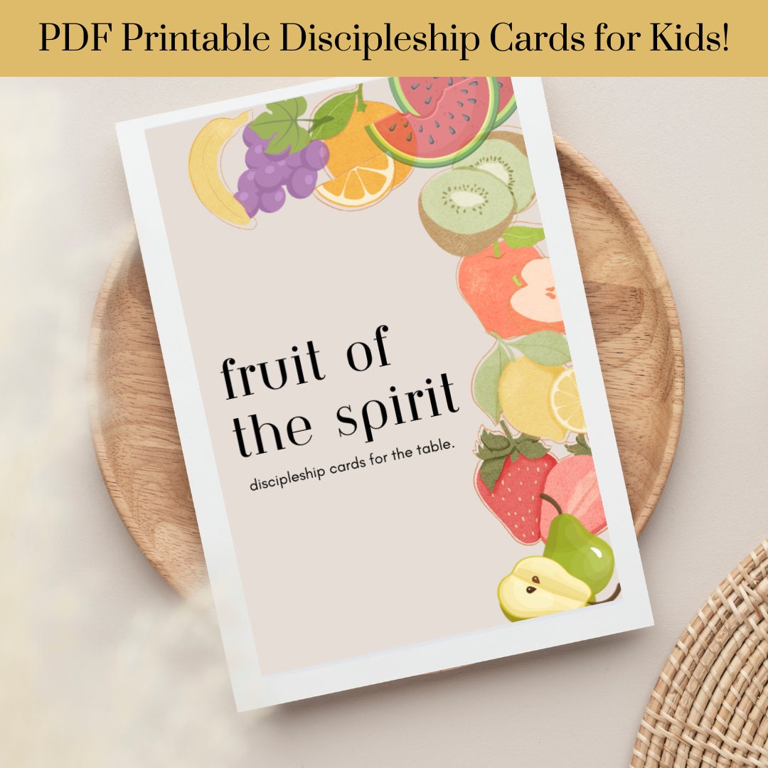 Fruit of the Spirit Table Discipleship Cards + Poster - Etsy