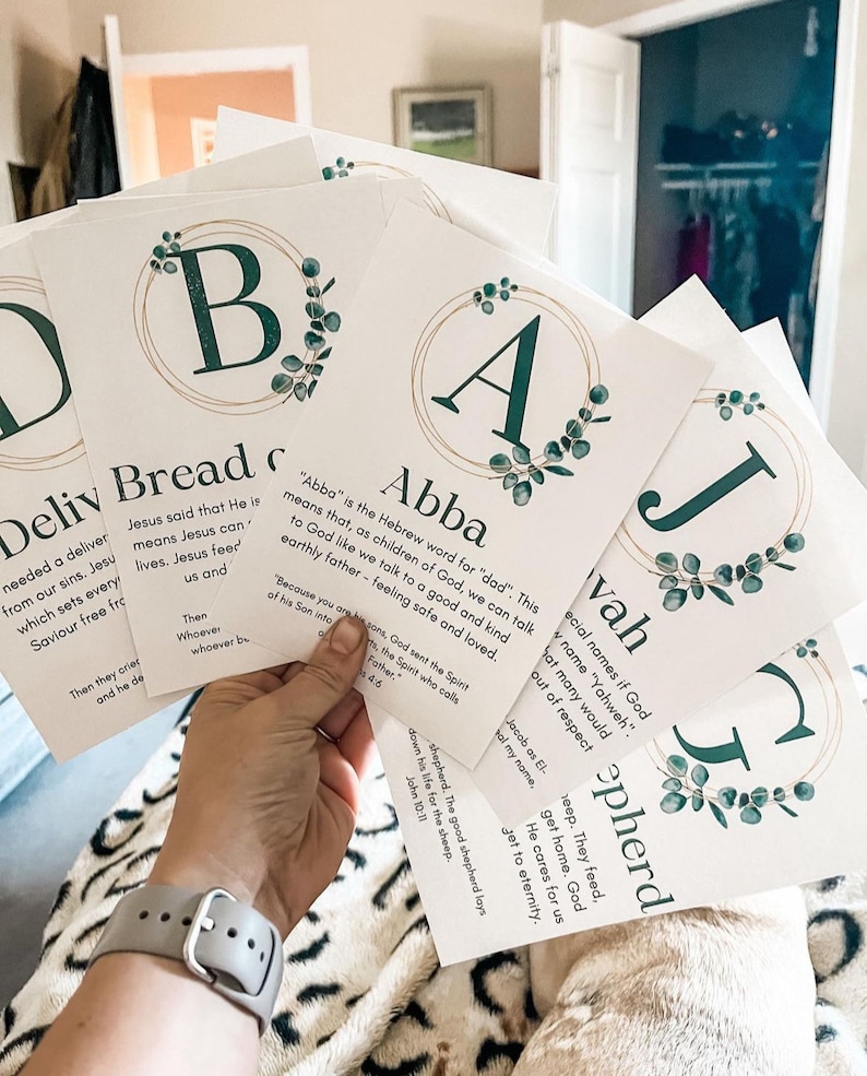 Names of God - Table Discipleship Cards - Etsy