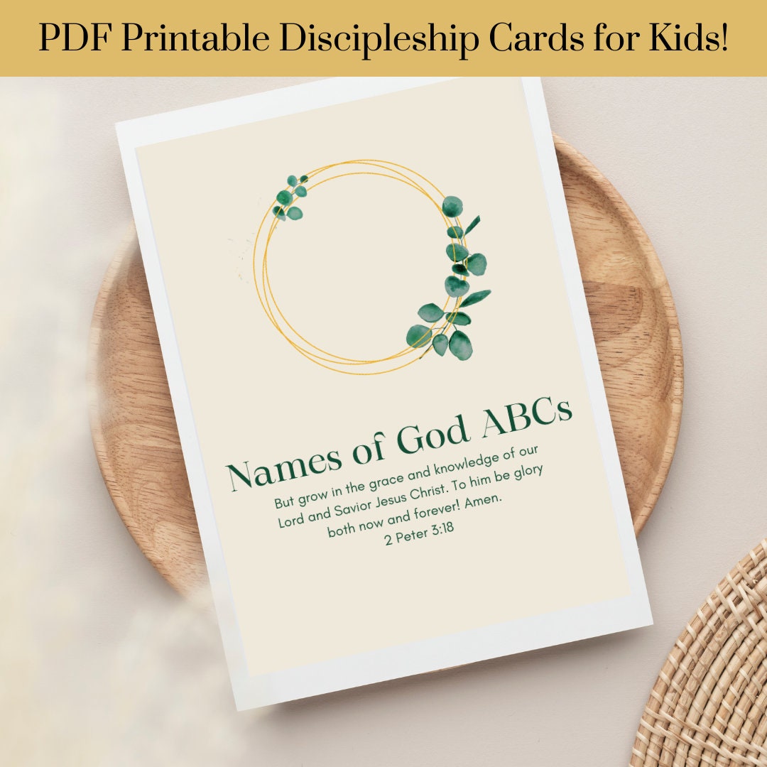 Names of God - Table Discipleship Cards - Etsy